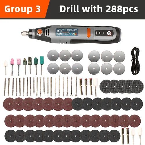 Беспроводная мини-дрель Tungfull 21000 Об/мин Drill 288pcs