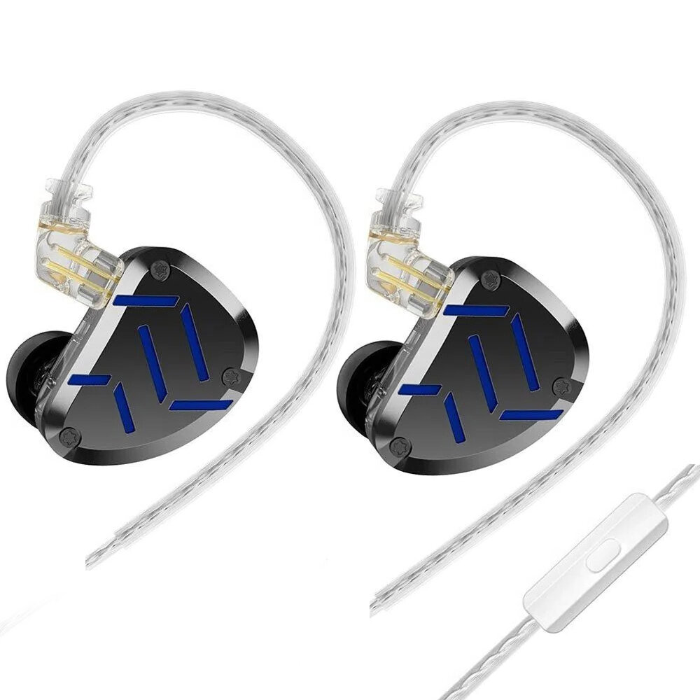 KZ Acoustics ZAT с микрофоном, черный, проводные наушники