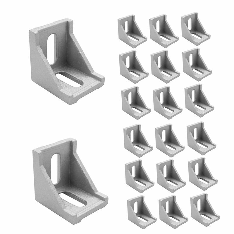 20 шт. алюминиевые угловые кронштейны MyPads, угловой монтажный угол 40X35, соединительная застежка совместима с промышленным алюминиевым профилем .