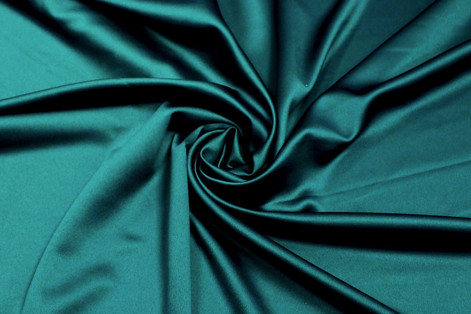 Ткань Атлас-креп стрейч темно-зеленый мох, ш146см, 0,5 м