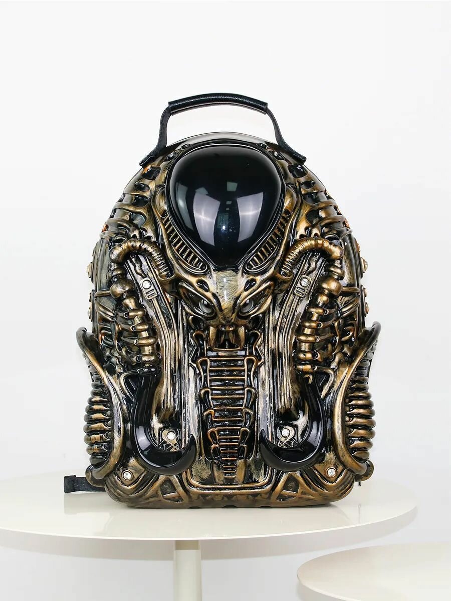 Рюкзак, асимметричный, панк-стиль, водоотталкивающий, для ноутбука 15"