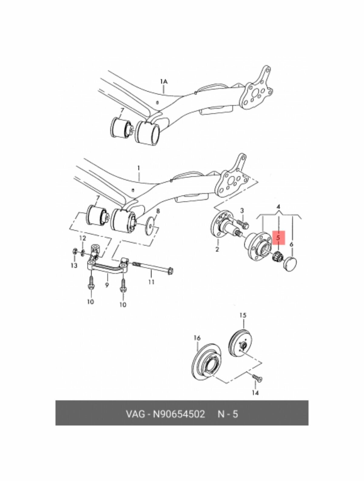 Гайка, Двенадцатигранная Audi/Vw(Vag N90654502)