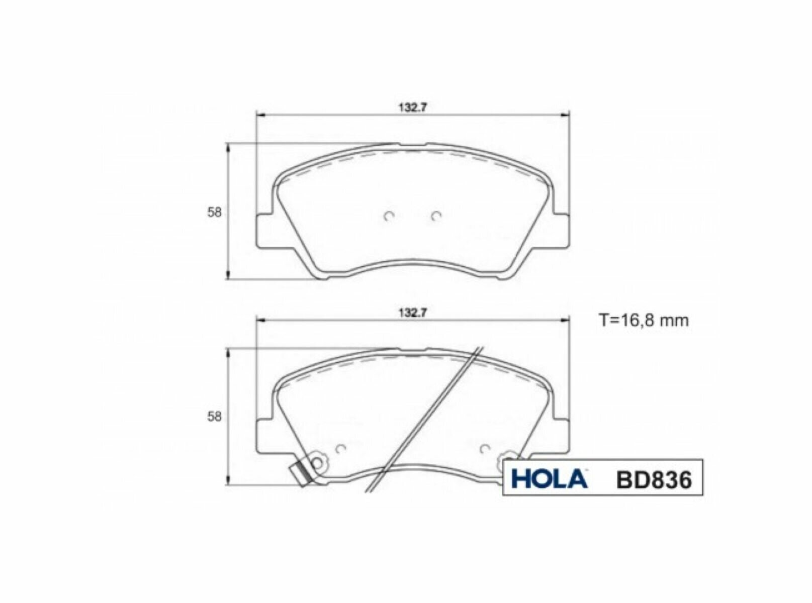 Тормозные Колодки Дисковые(Hola Bd836)