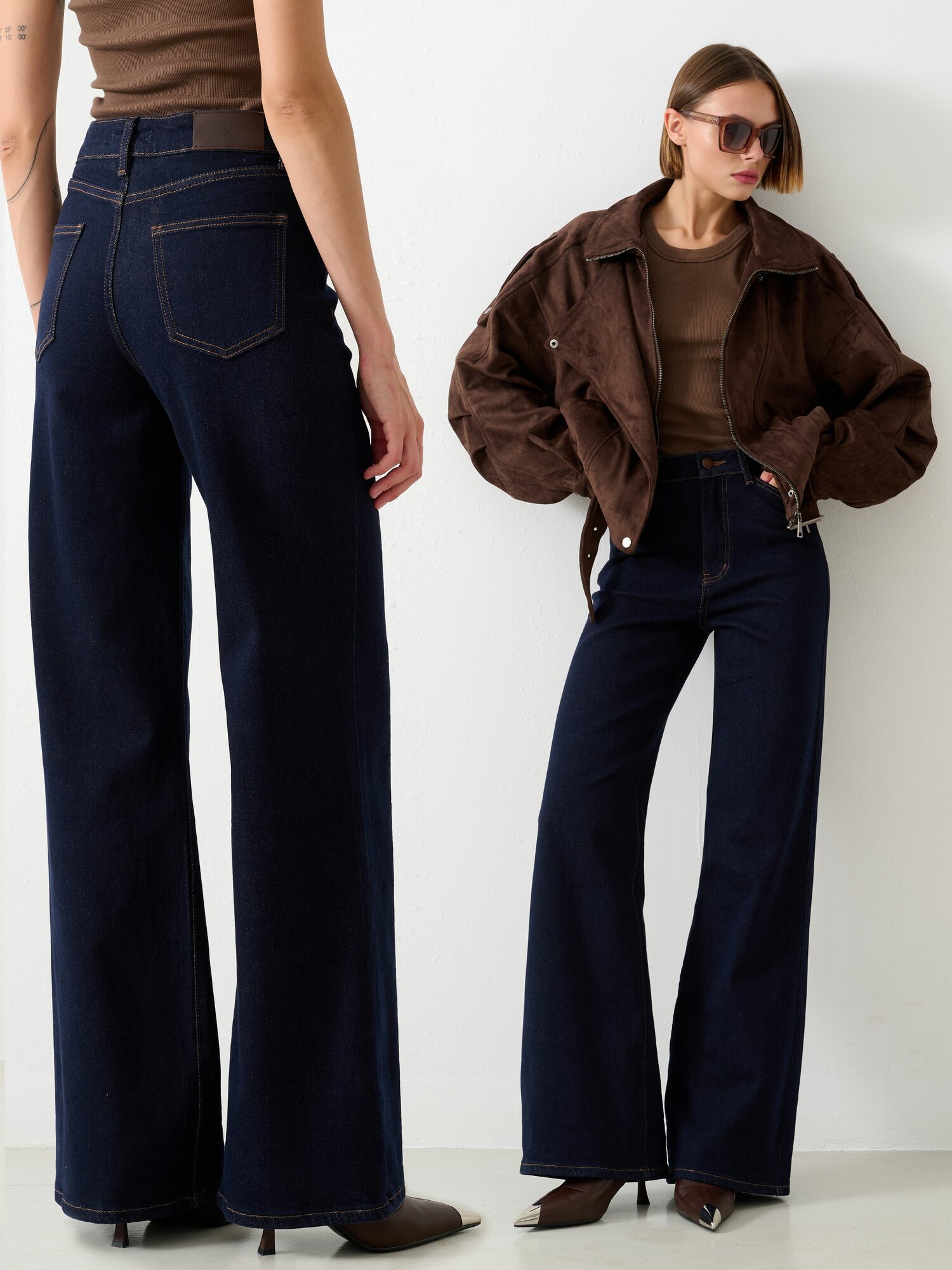 Джинсы широкие 