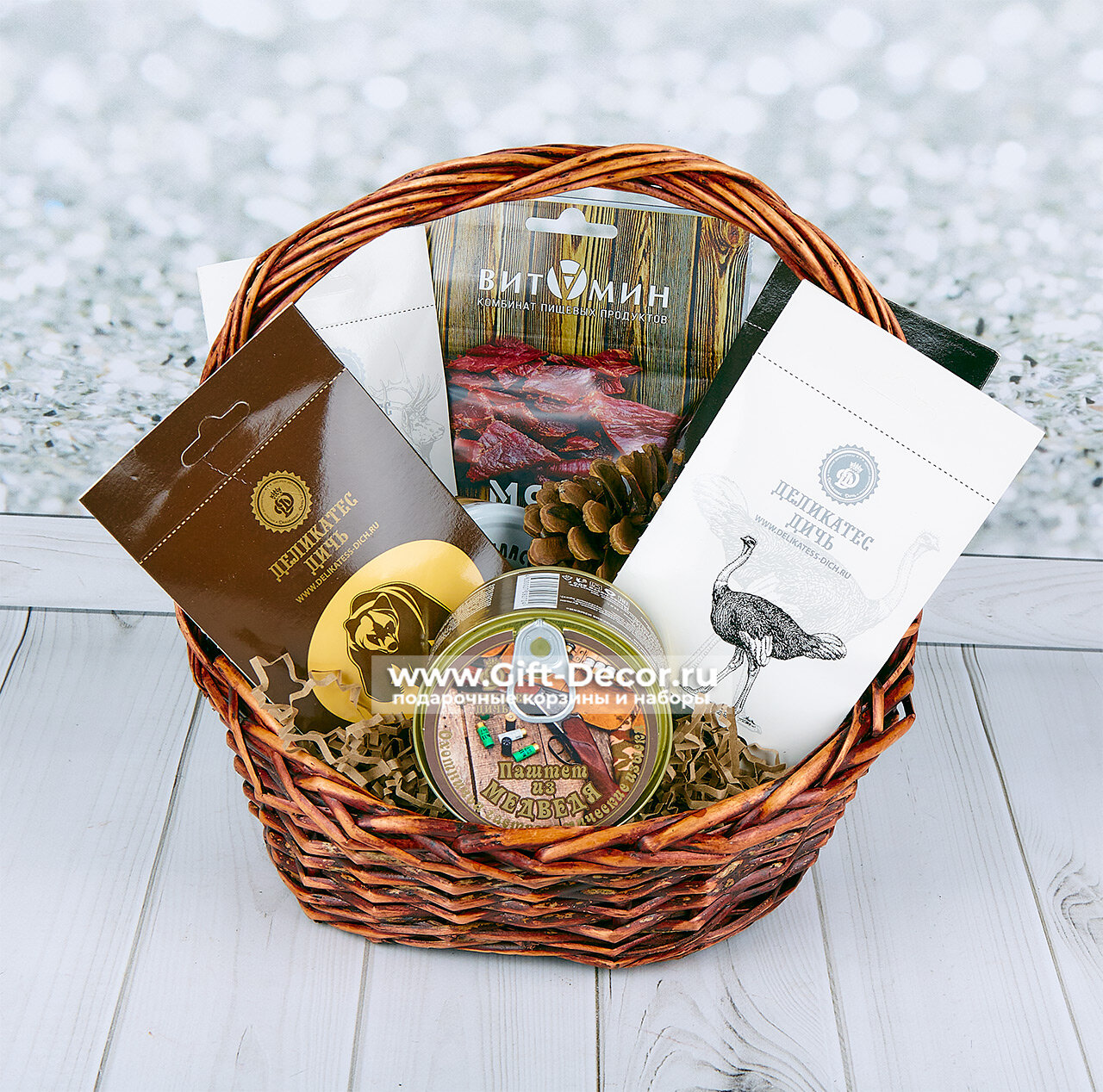 Корзина подарочная "Дикая закуска"