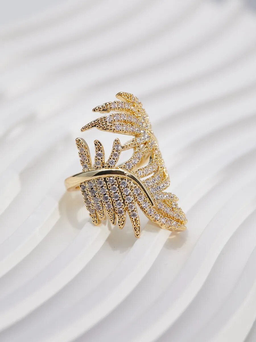 Кольцо, кристалл, циркон, фианит