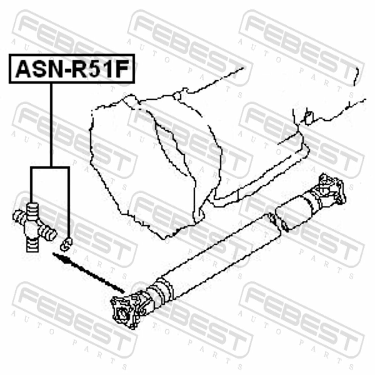 Крестовина Карданного Вала 27X76(Febest Asn-R51F)