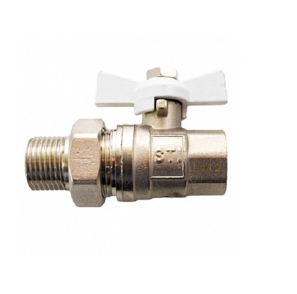 Кран шаровой STI с американкой прямой 3/4" ВР-НР