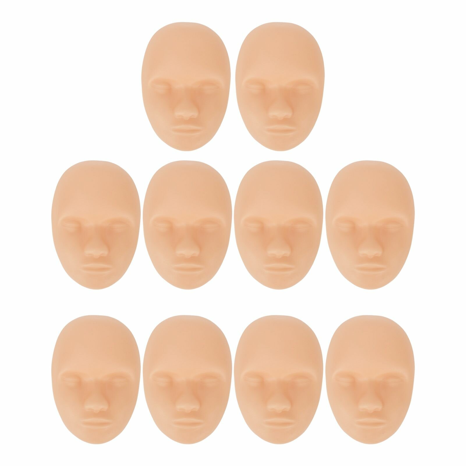 3D силиконовые насадки для татуировок Skin Heads 10 шт, мягкие карандаши для бровей, глаз, губ, обучение микроблейдингу для начинающих, реалистичная татуировка