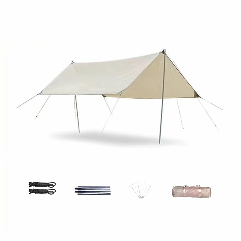 Наружная палатка с солнцезащитным козырьком, водонепроницаемая квадратная палатка с навесом Оксфорд -hz