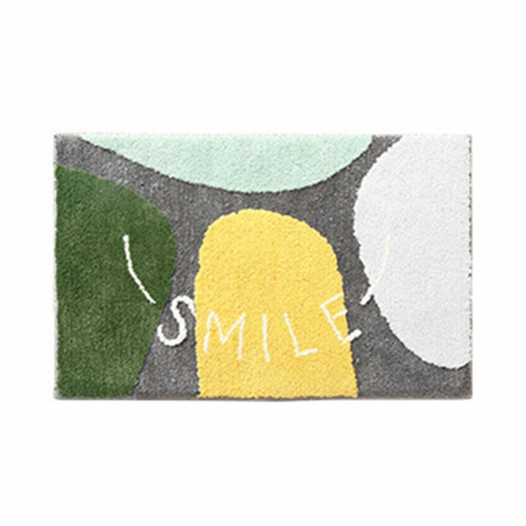 1 небольшой простой нескользящий ковер-06 (четырехцветный камень)