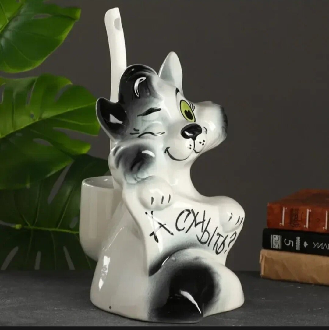 Ёршик для унитаза "кот-хулиган"