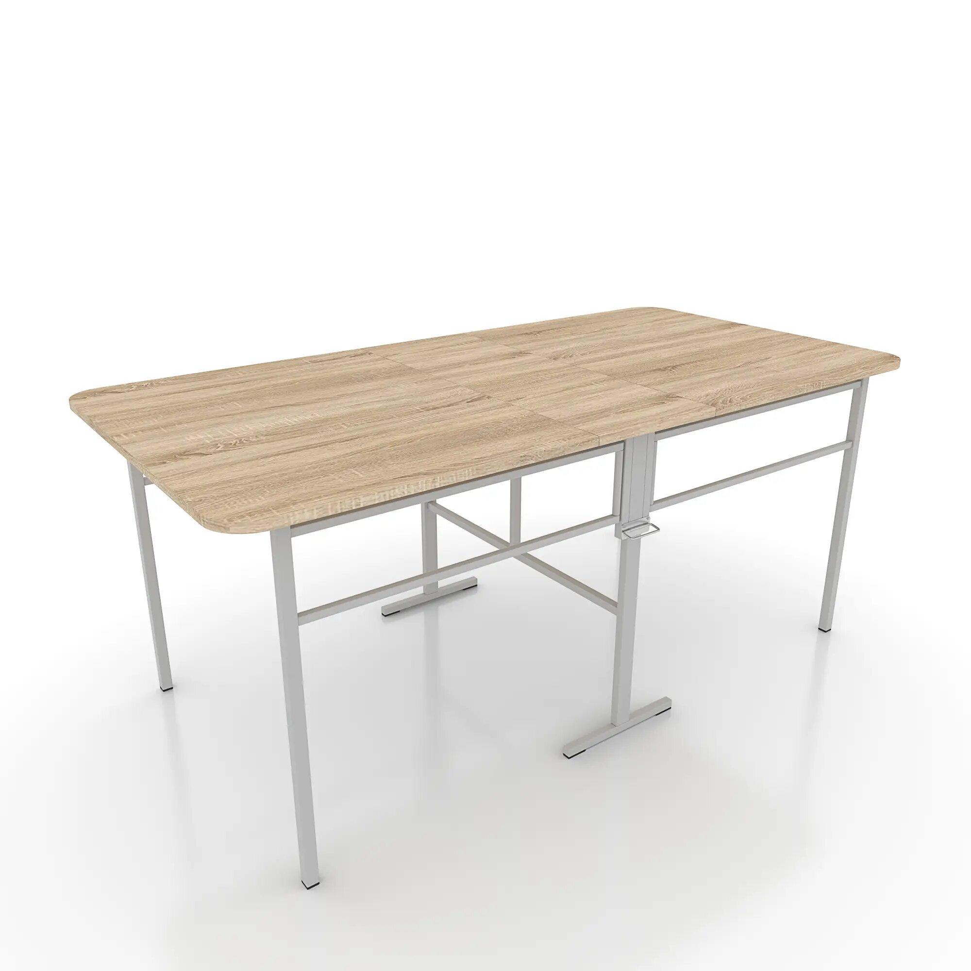 Стол книжка трансформер от производителя "Лайт Standart" - 1770х900х750 цвет столешницы Дуб Сонома подстолье Светлое