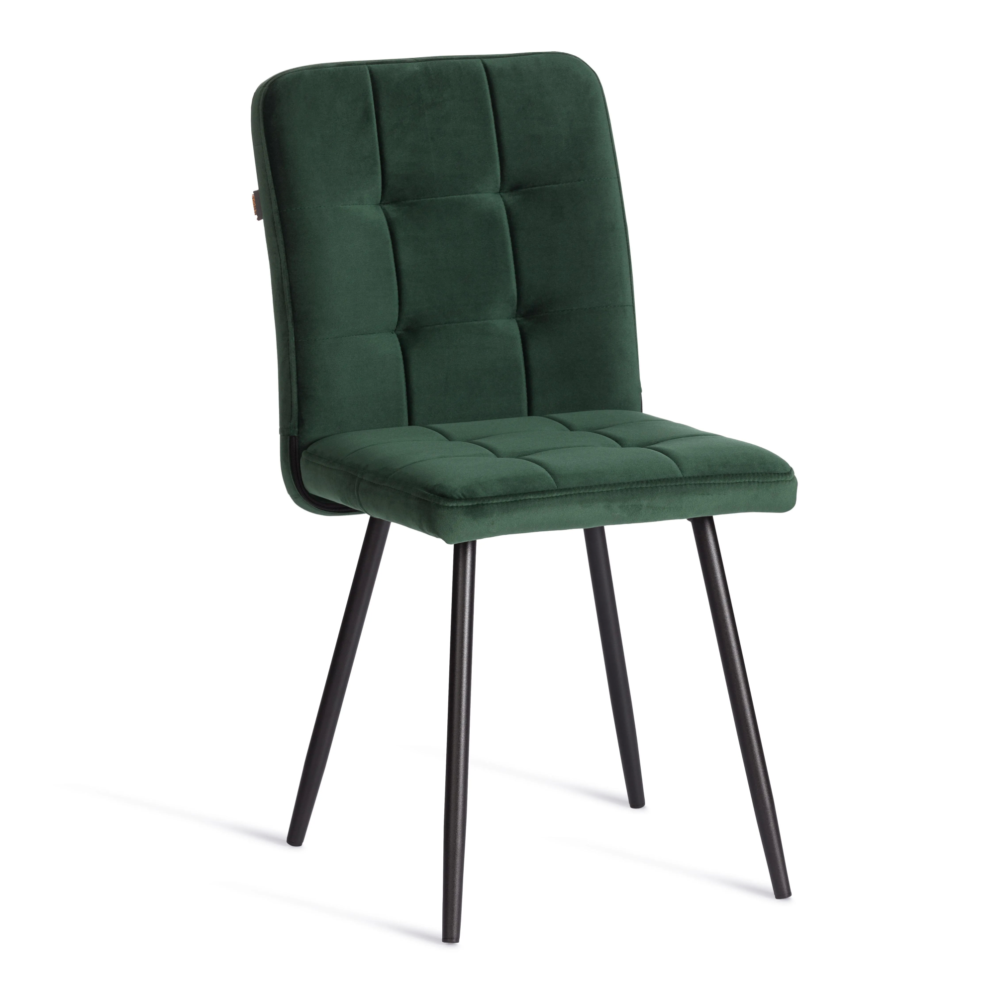 Стул Medeo Tetchair зеленый, велюр и металл, мягкое сиденье, без подлокотников