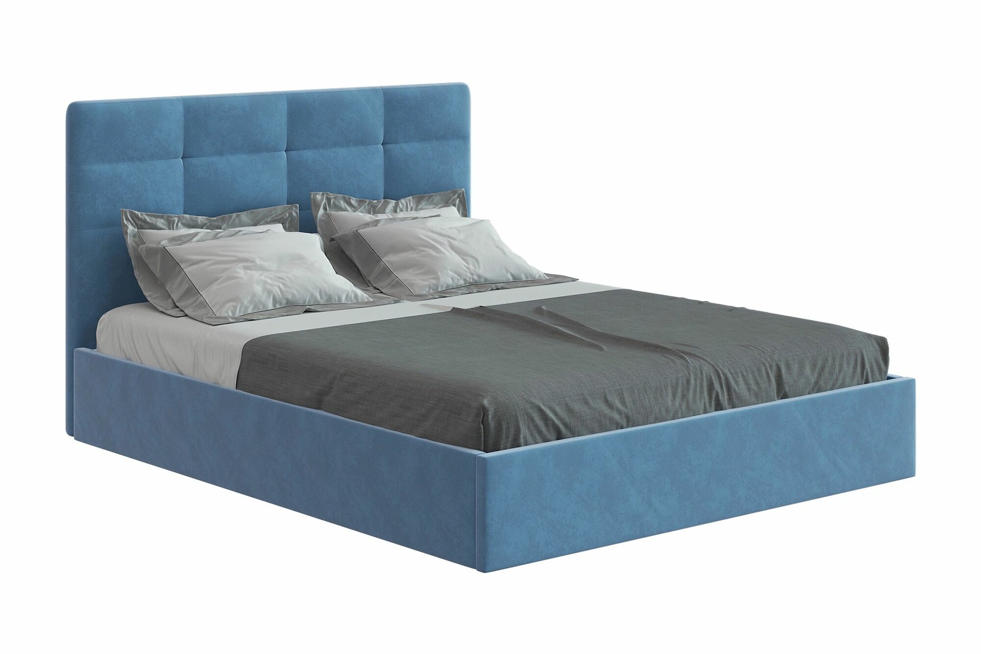 Кровать Диана велюр синий