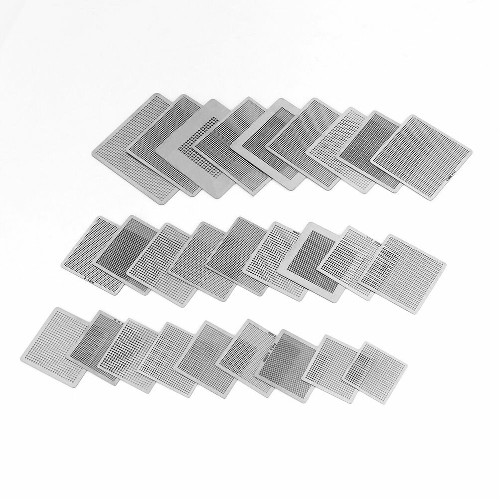27 шт. универсальные трафареты для реболлинга BGA с прямым нагревом, шаблоны для паяльных принадлежностей