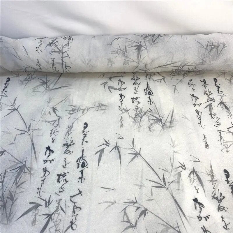 Jaggo полиэстер тканевая печать 1 ярд Белый, серый