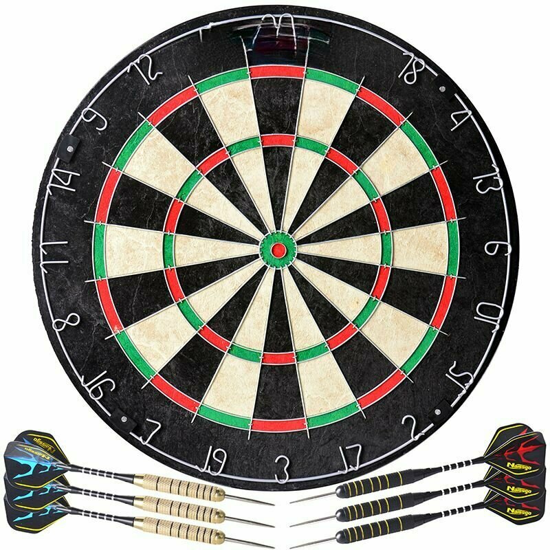 18-дюймовая кенийская доска для игры в дартс Qionga, 6 дротиков и аксессуары