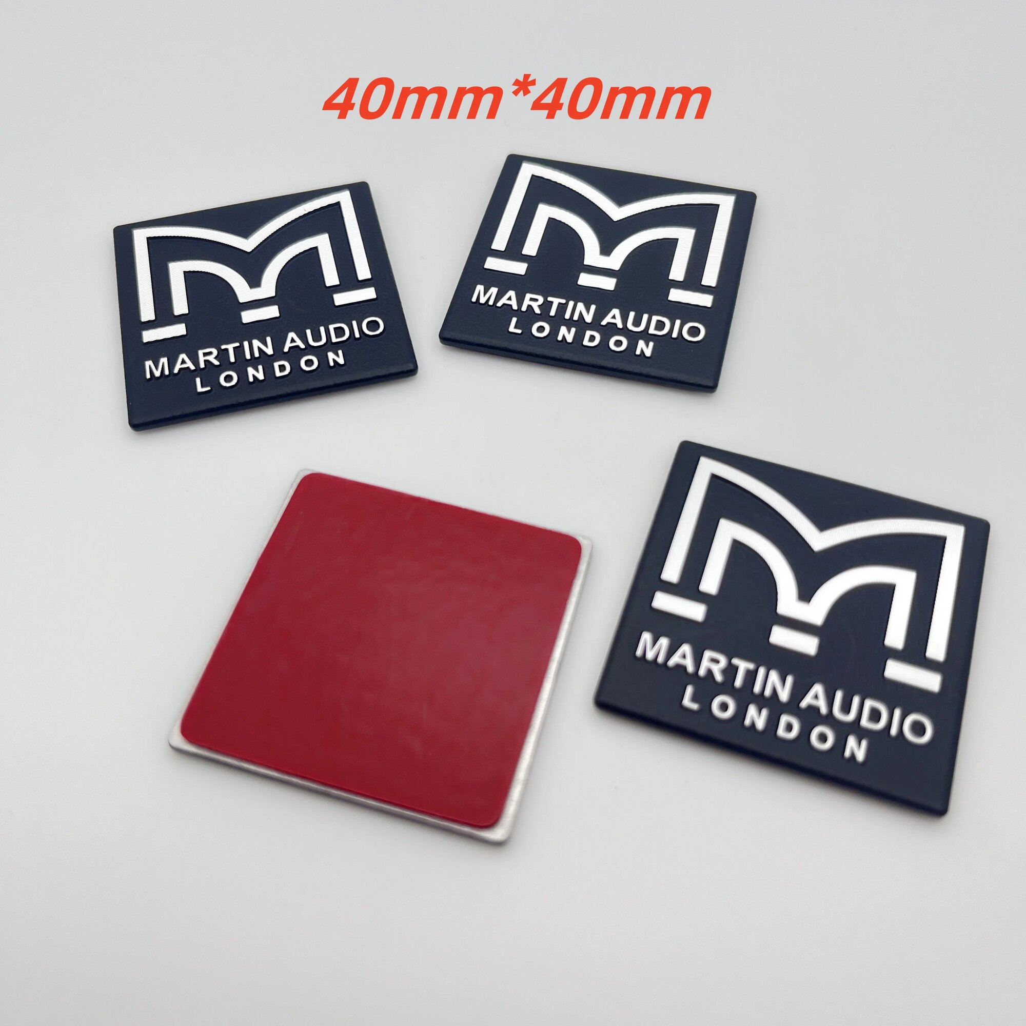 4 шт, 10 шт, 25 мм, 40 мм, 3D металлический, подходит для MARTIN AUDIO LONDON, значок автомобильного аудиодинамика, логотип, украшение для стайлинга автомобиля, наклейка, аксессуары 40mm MARTIN AUDIO, 4pcs