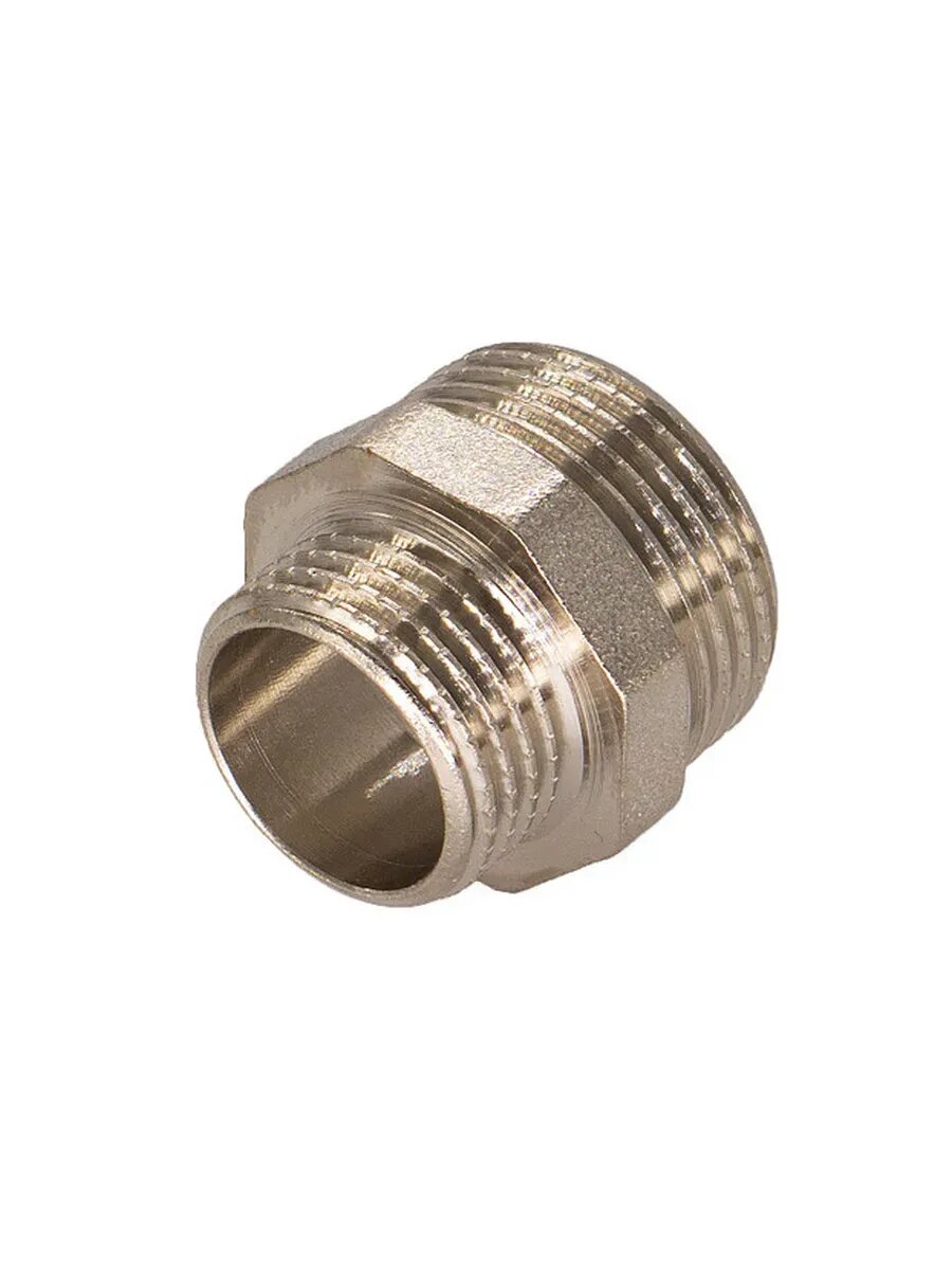 Ниппель латунный, наружная резьба, 1"x1/2", (шт.)