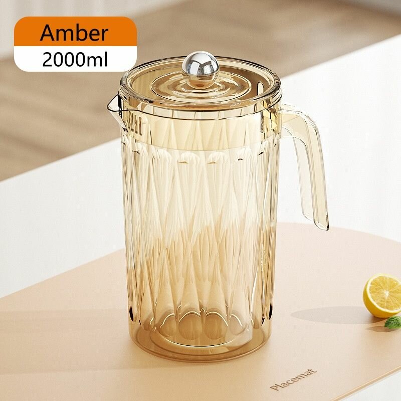 Кувшин для воды пластиковый с крышкой, Графин для напитков,