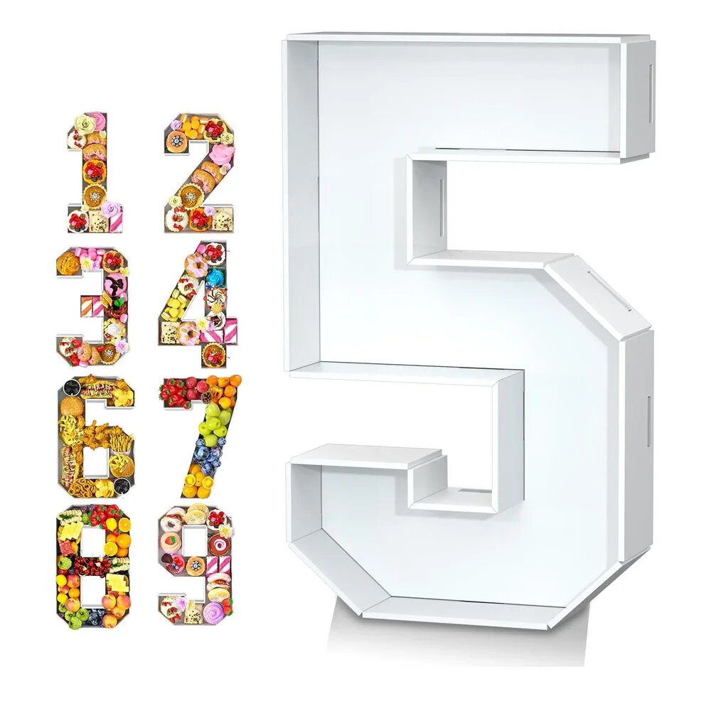 Пластиковая коробка для конфет цифра