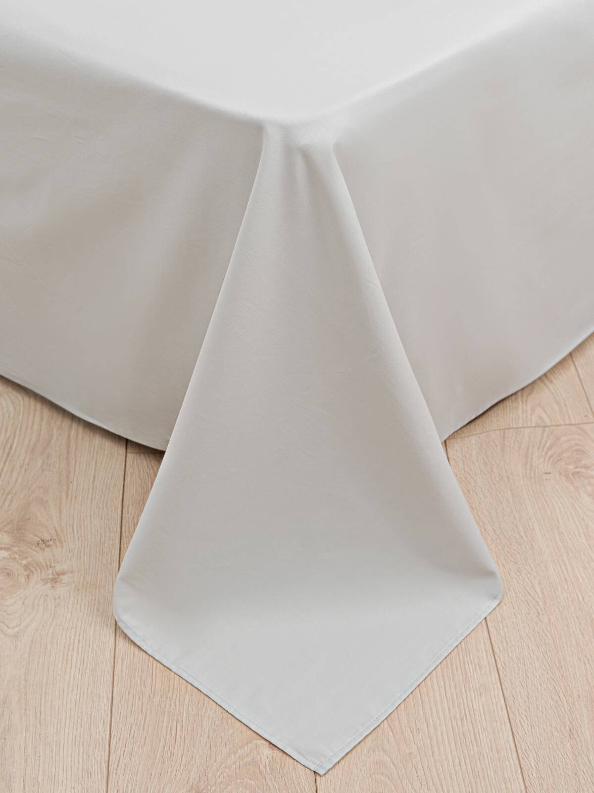 Простыня Атмосфера, евро, 200 х 220 см, сатин-люкс, светло-серый