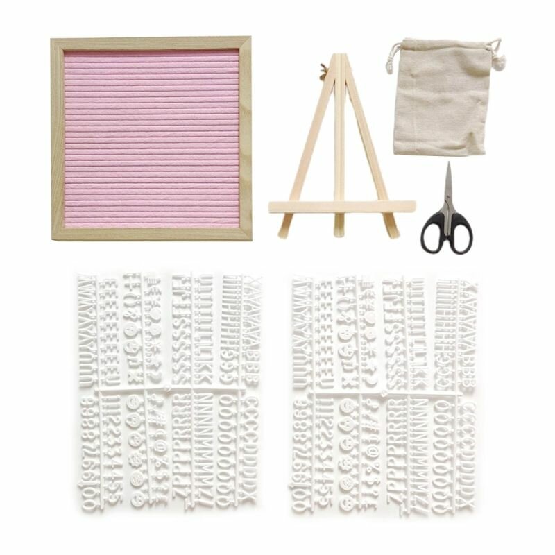 Доска для писем из фетра с буквами и цифрами, подставка мольберта, 9,8 x дюйма, сменная надпись декора свадебной вечеринки