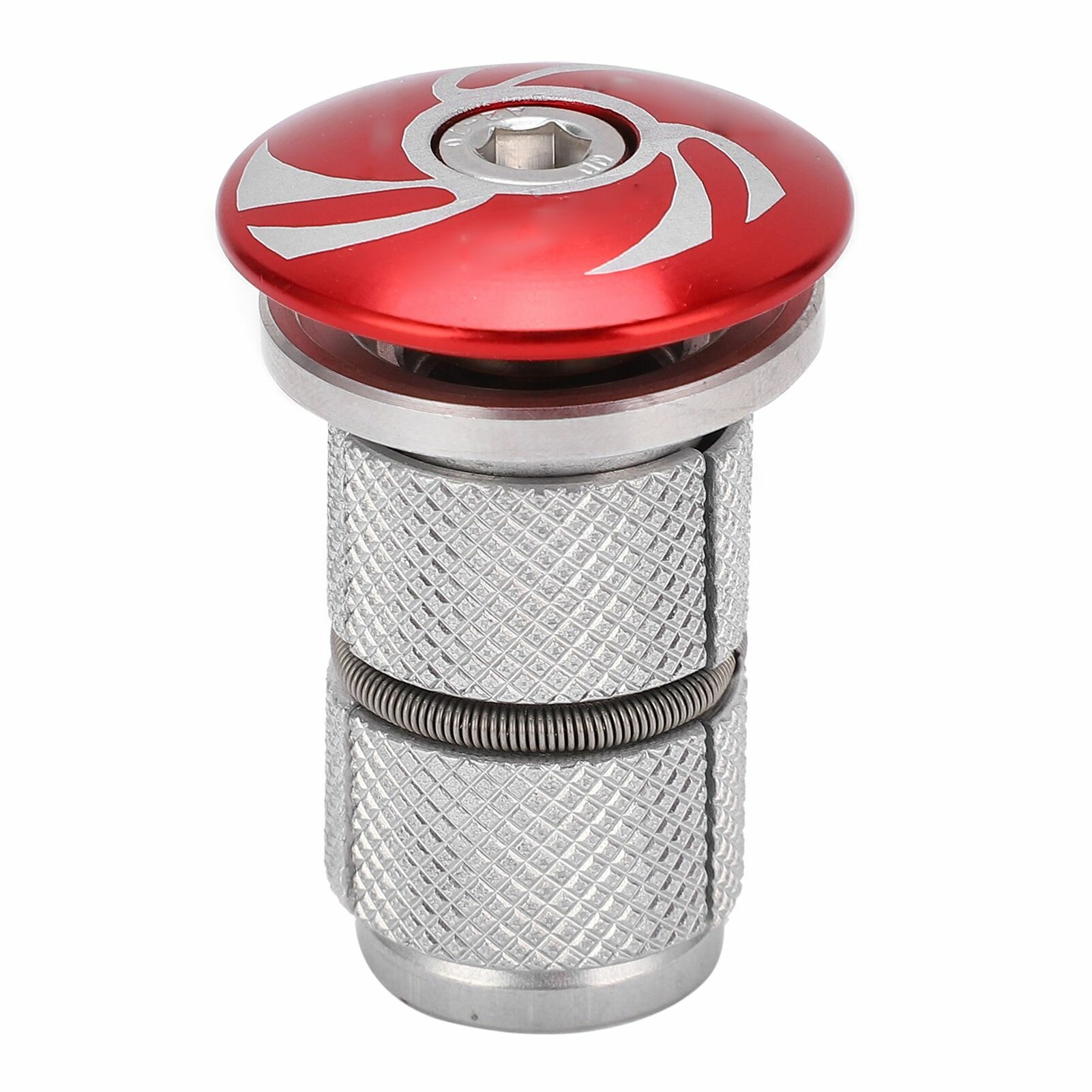 Заглушка компрессионная для рулевой колонки передней вилки, расширитель верхней крышки рулевой колонки, совместимая с горными и шоссейными велосипедами, красная