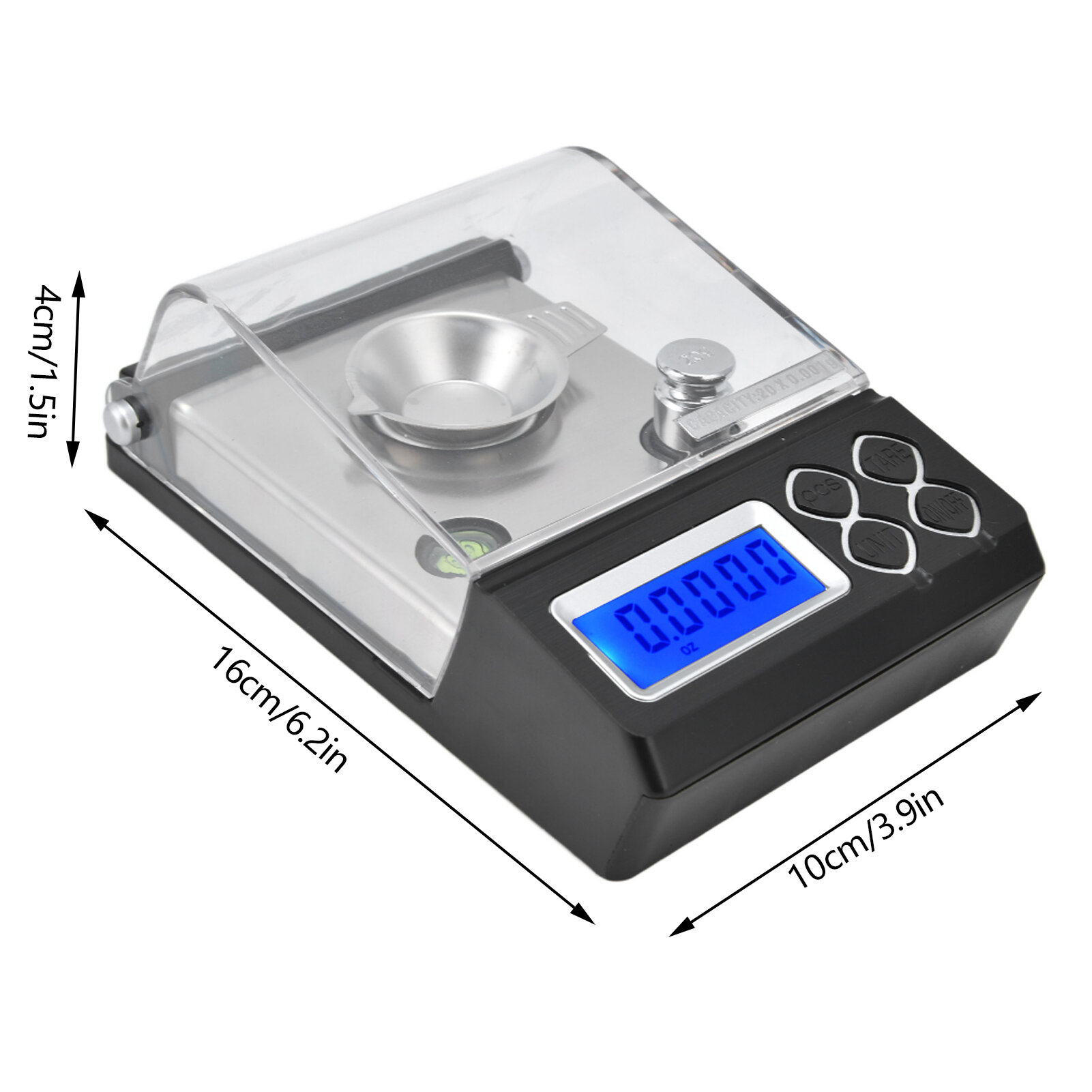 Цифровые весы в каратах, портативные точные цифровые весы в миллиграммах для ювелирных изделий весом 20 г/0,001 г