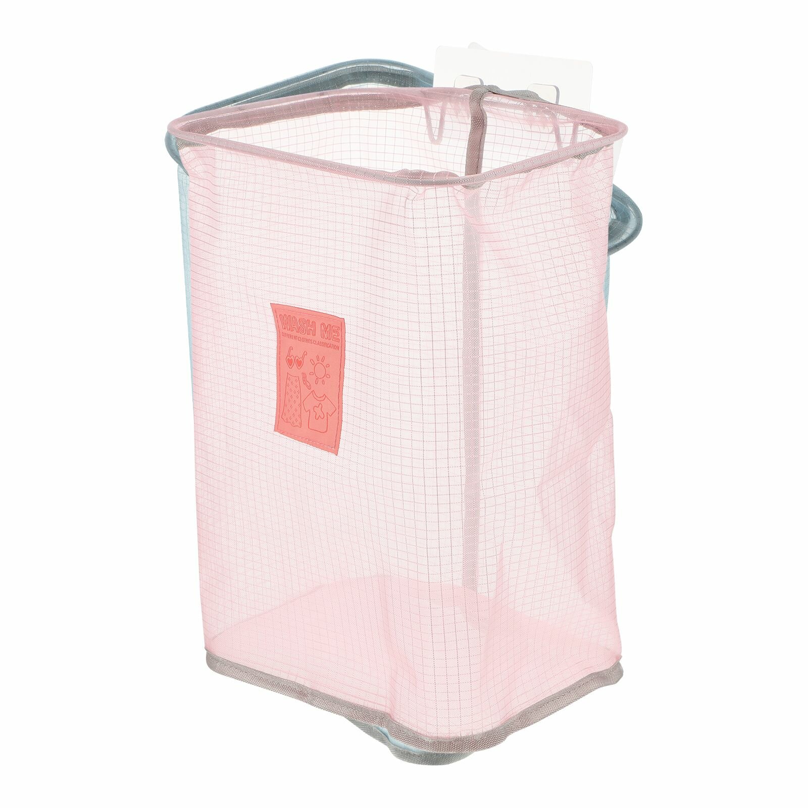 Складная корзина для белья, сетчатый дизайн в розовом исполнении 35.00x26.00x18.00 см
