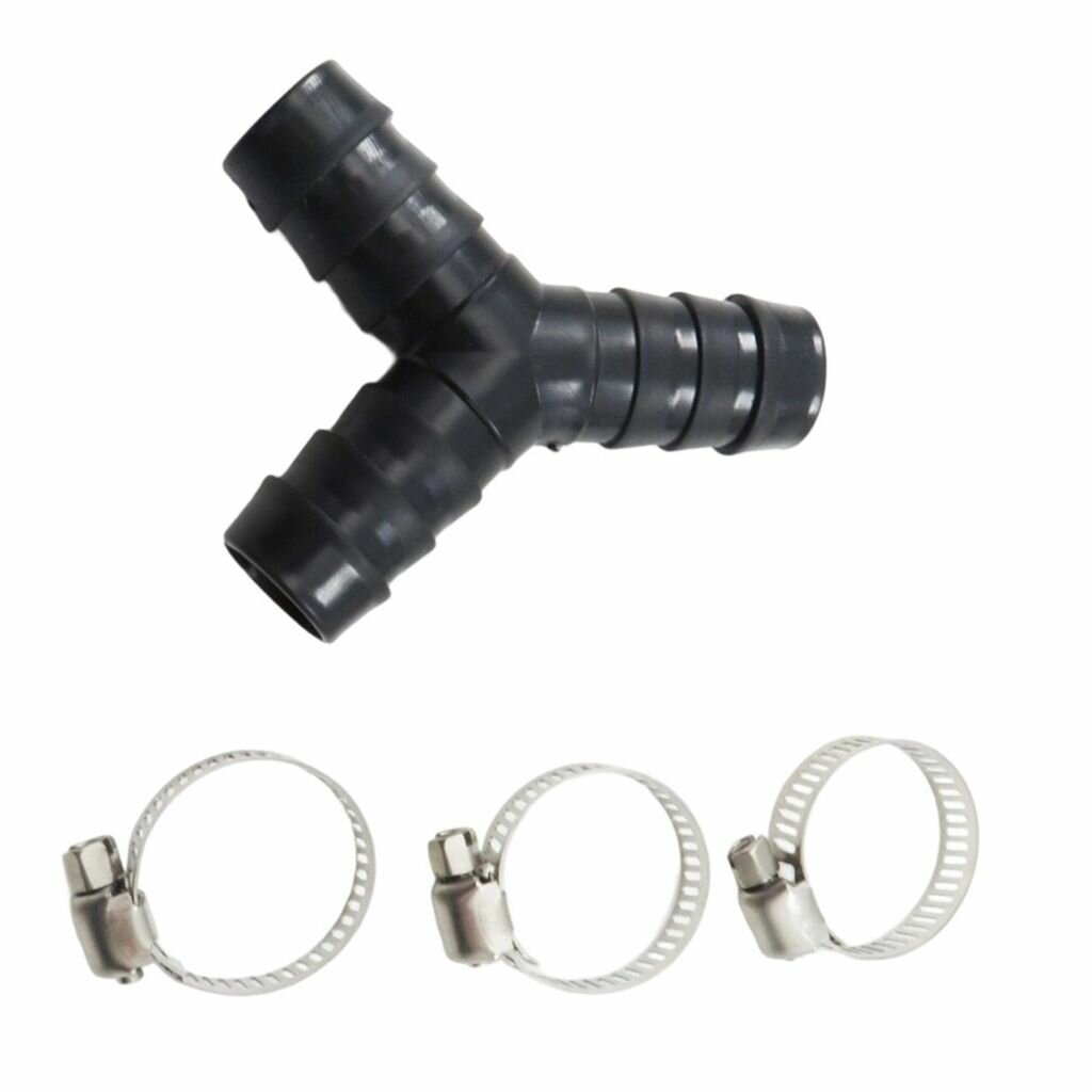 Y-образный соединитель для водопровода диаметром 20 мм с защитой от протечек для дренажных систем