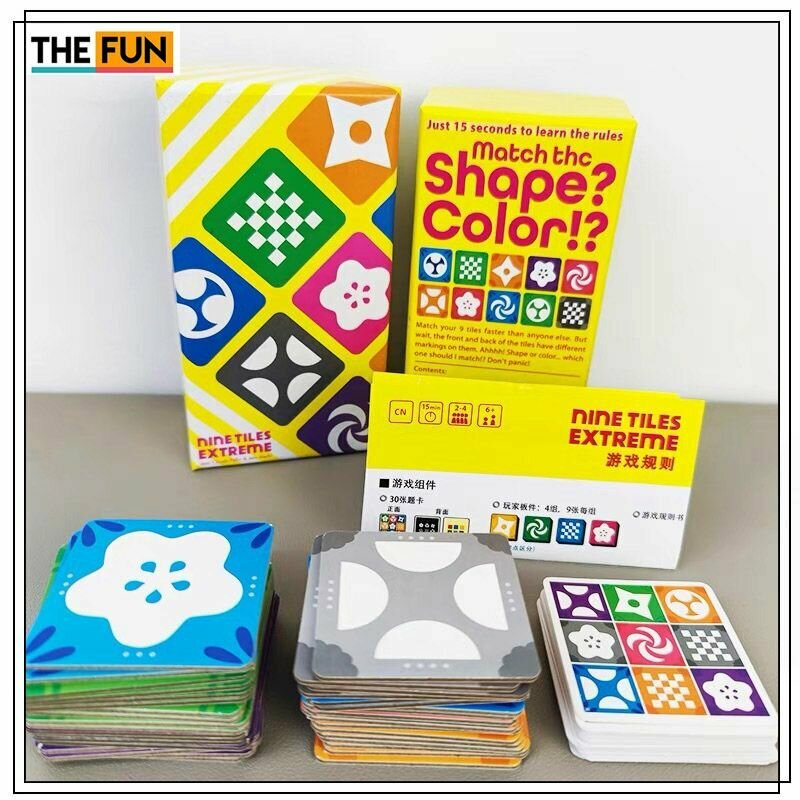 Oink Games Настольная карточная игра Настольная NINE TILES EXTREME Игра (Карточная) Новая версия игры！