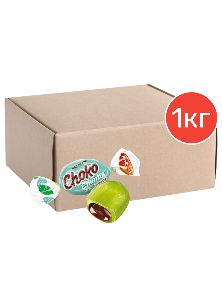 Карамель Choko Chimba со вкусом мяты и шоколада РотФронт 1кг