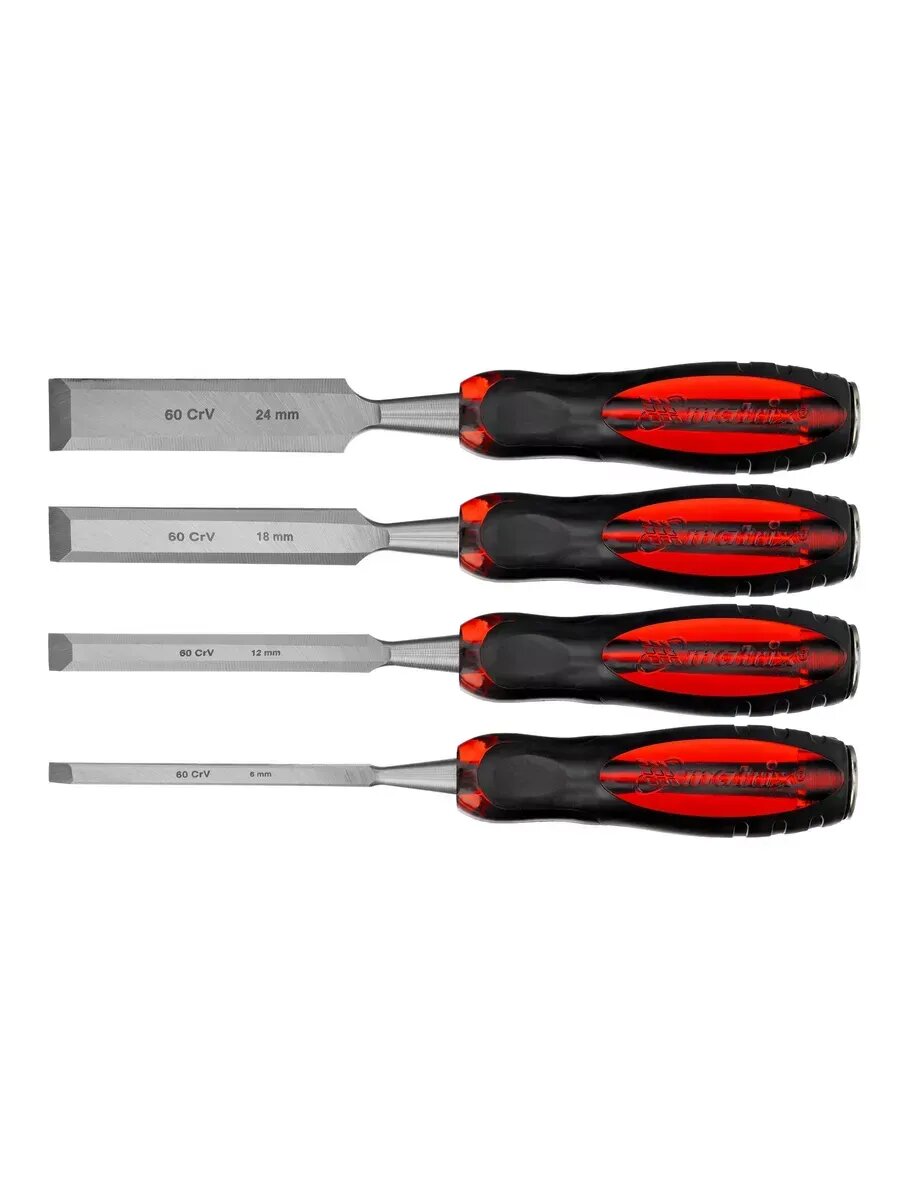 Стамески по дереву (долота), 6-12-18-24 мм, MATRIX 24432