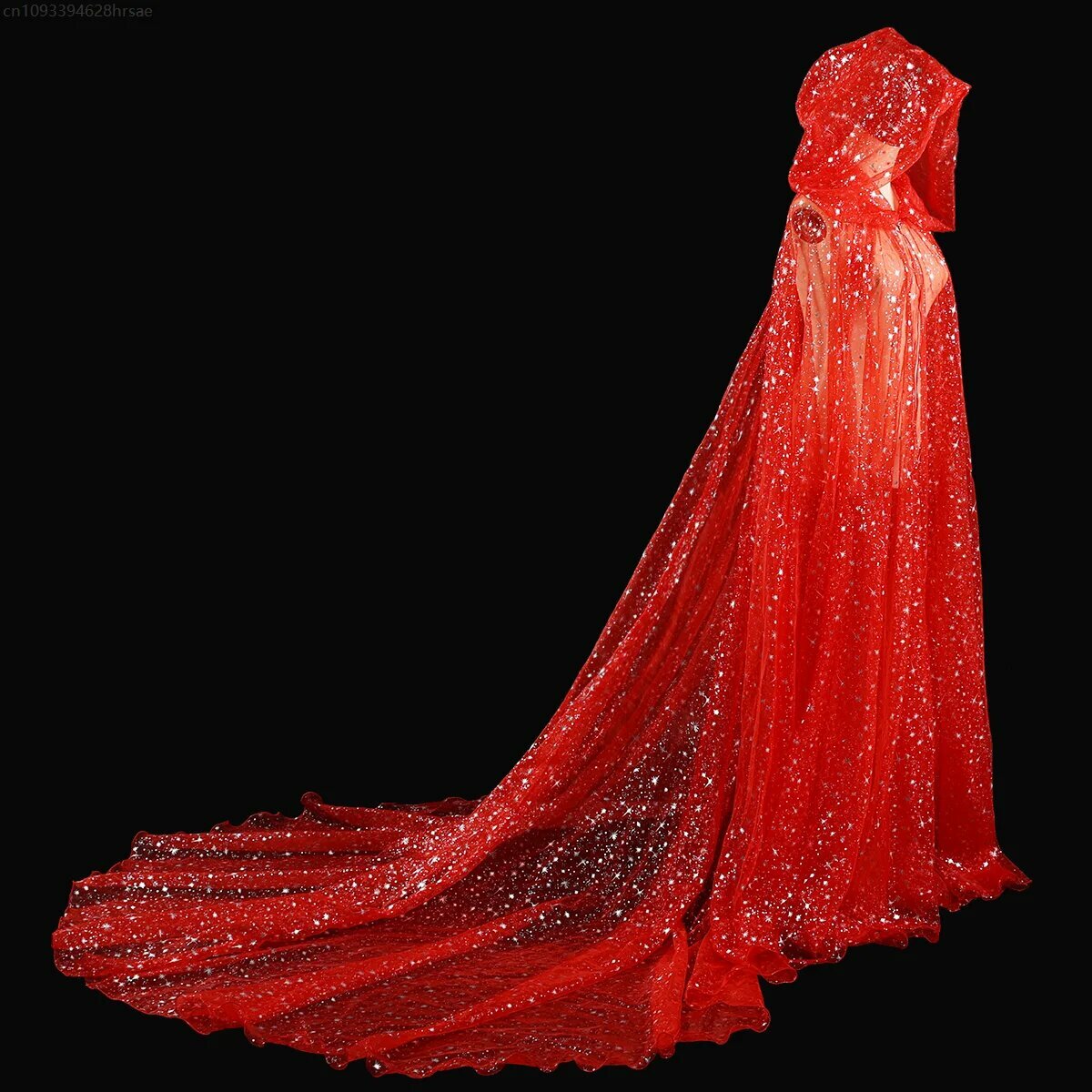 Женский плащ ведьмы CEENIU Красный, Красный