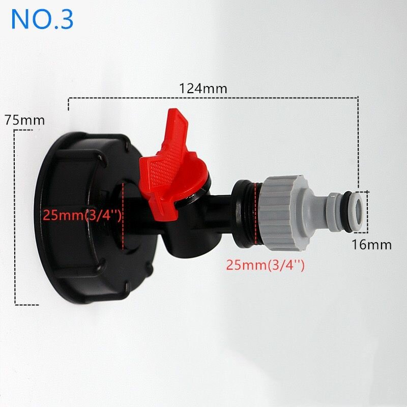 Кран на еврокуб с крышкой + быстросъем