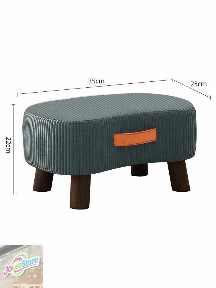 Пуфик на ножках Oqqi, низкий мягкий пуф в детскую, банкетка для прихожей, подставка под ноги, 22x25x35 см