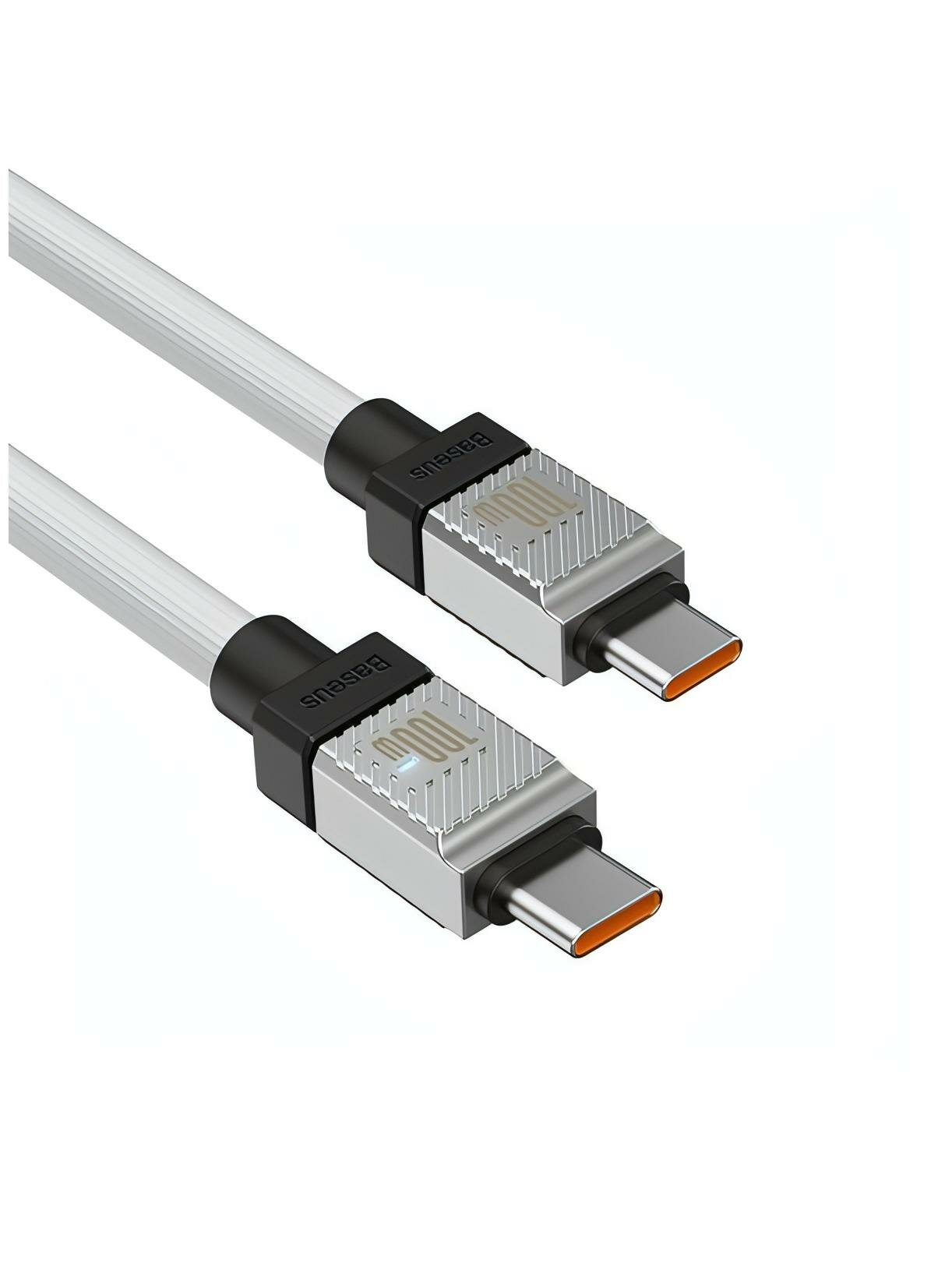 Кабель Type-C - Type-C Baseus CoolPlay быстрая зарядка 100Вт 2 м белый