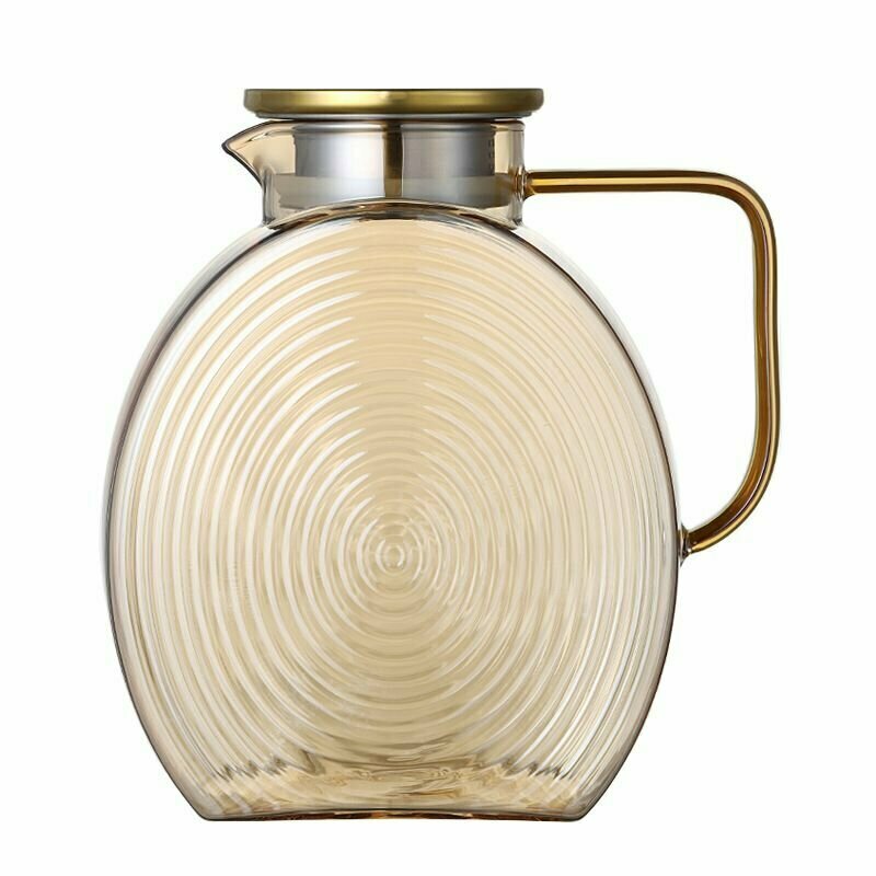 Кувшин Плоский чайник из высокого боросиликатного стекла для охлаждения, 2500 мл