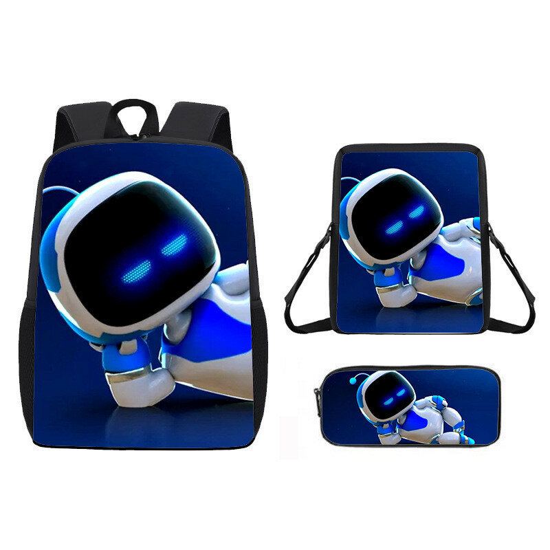 Astro bot youth backpack with cartoon print and durable oxford material for school and daily use size 09