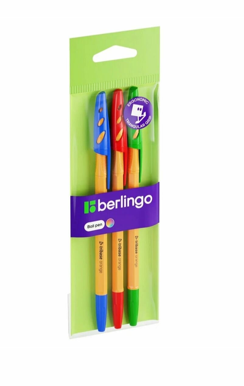 Набор ручек шариковых 3 цв. Berlingo
