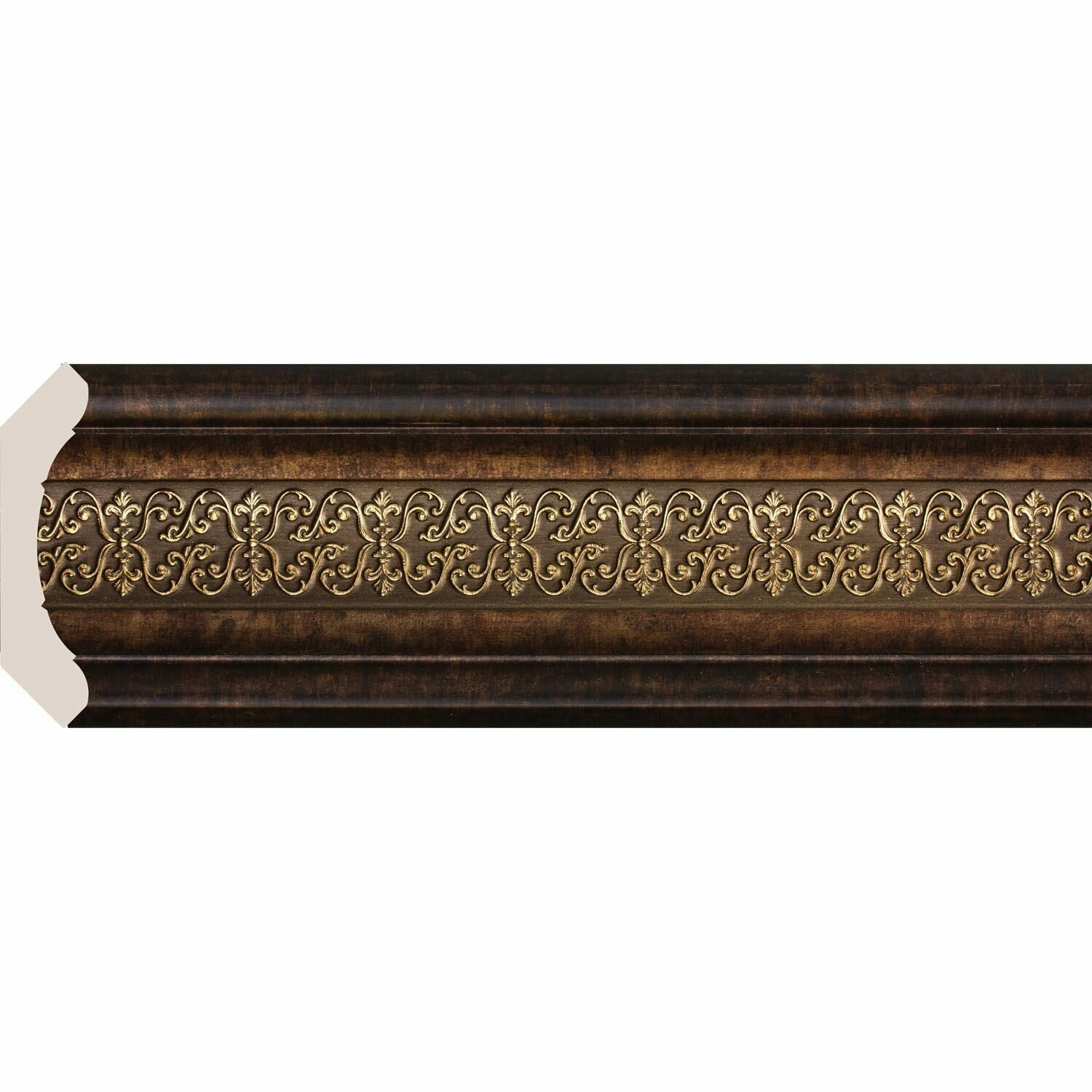 Карниз, Интерьерный багет, набор 2 шт. 89х63х1100мм Античная медь Cosca 168-767