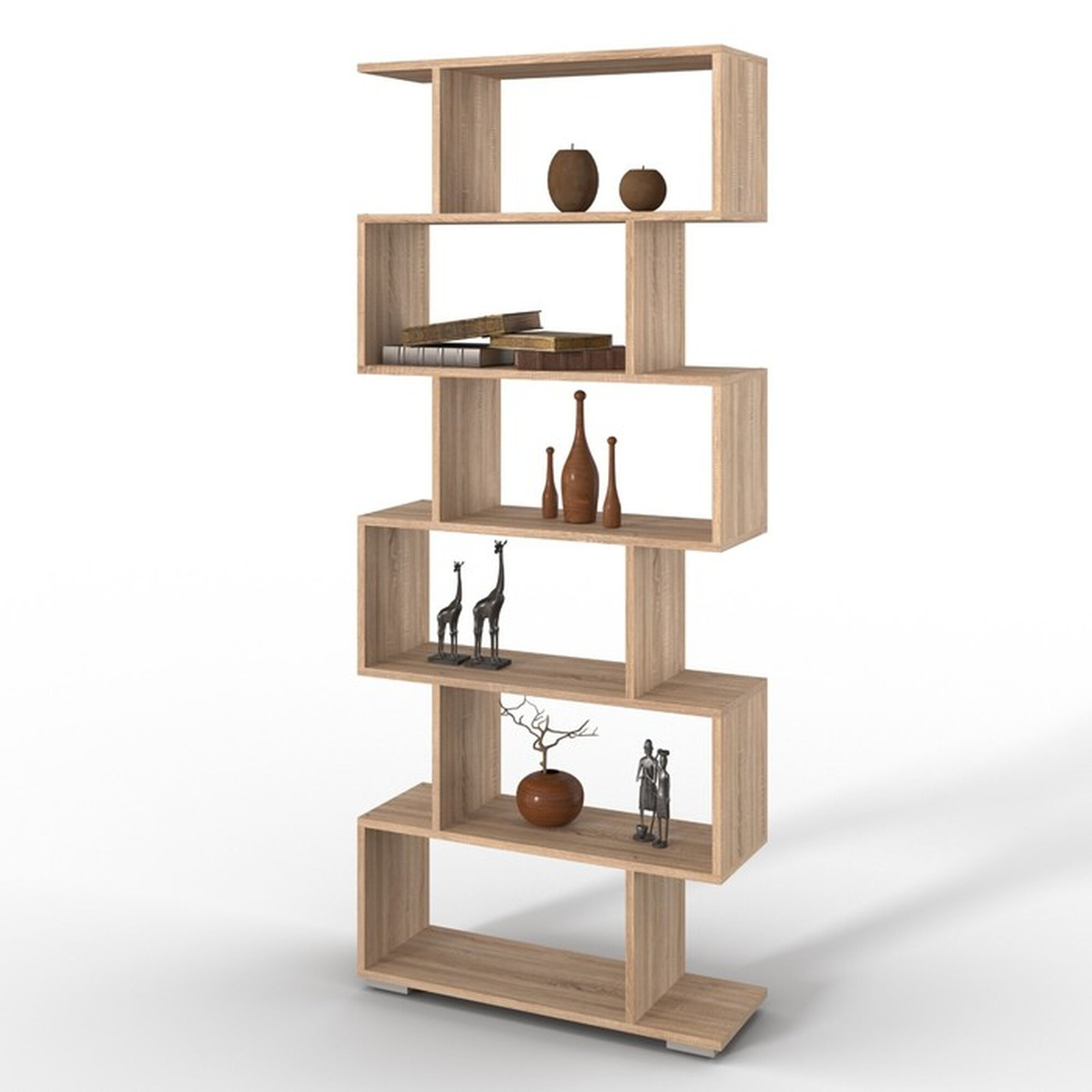 Стеллаж Сима-ленд "Нордик", ЛДСП, 73х25х175 см, 6 полок, современный стиль