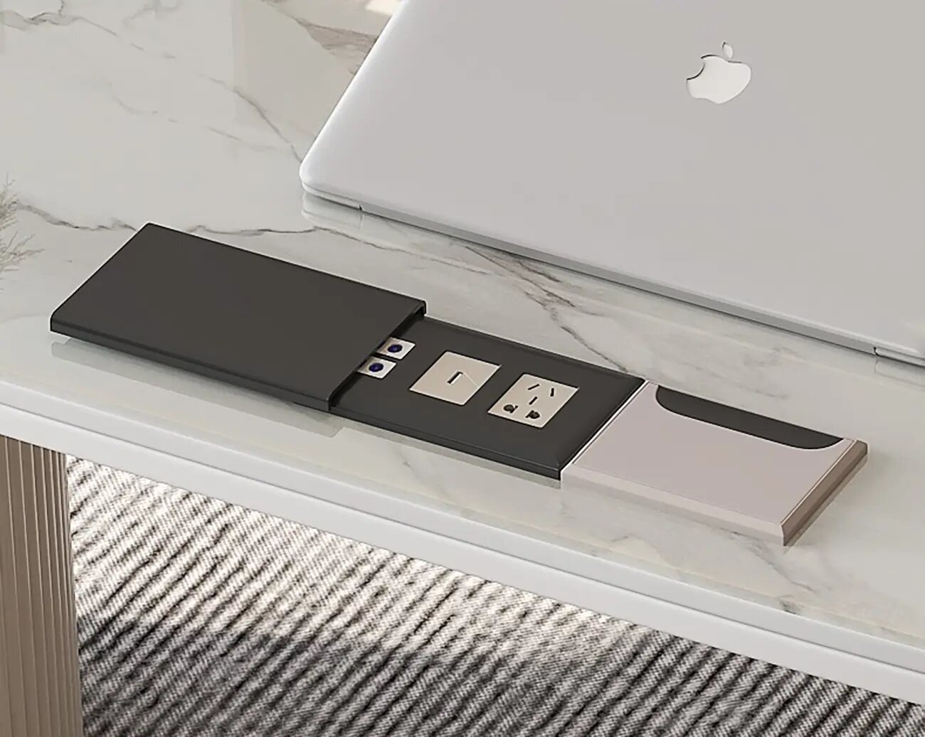 Письменный стол Genevieve с керамической столешницей (встроенный блок розеток для стола)