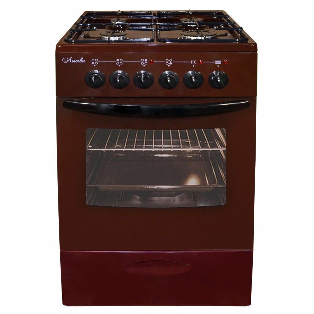 Плита комбинированная Лысьва ЭГ 401 МС-2у, коричневый, без крышки