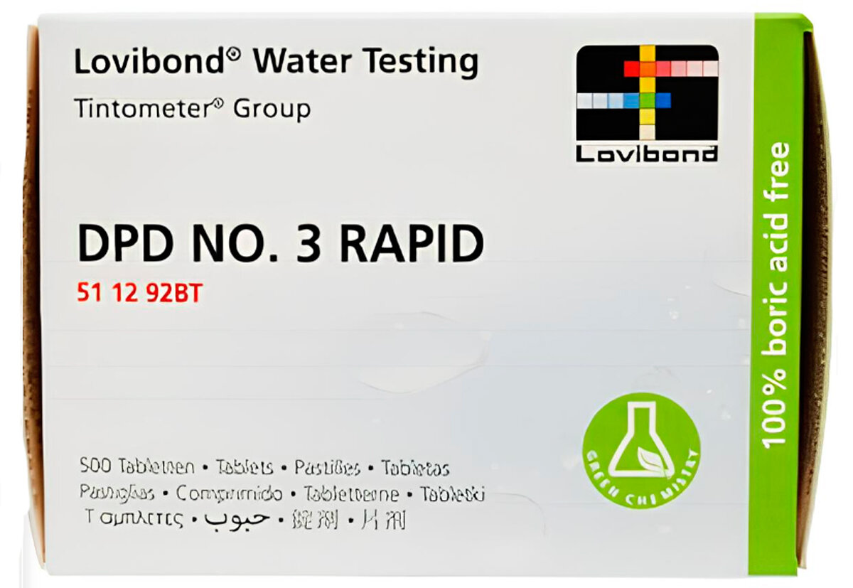 Таблетки для тестера Lovibond DPD 3 общий хлор (20 таблеток)