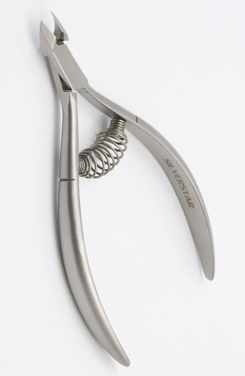 Кусачки для кутикулы Pro 13 (7мм), спиральная пружина, длиные ручки Silver Star