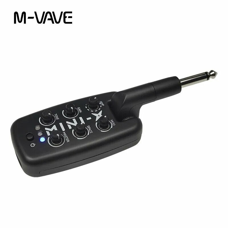 M-vave MINIX Процессор гитарных эффектов 9 различных аналоговых тонов Встроенная система шумоподавления Перезаряжаемый Аксессуары для электрогитар