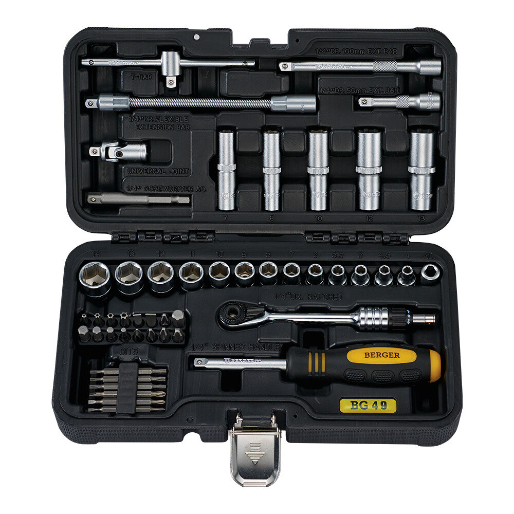 Набор инструментов универсальный 49шт BERGER BG049-14 гиссен